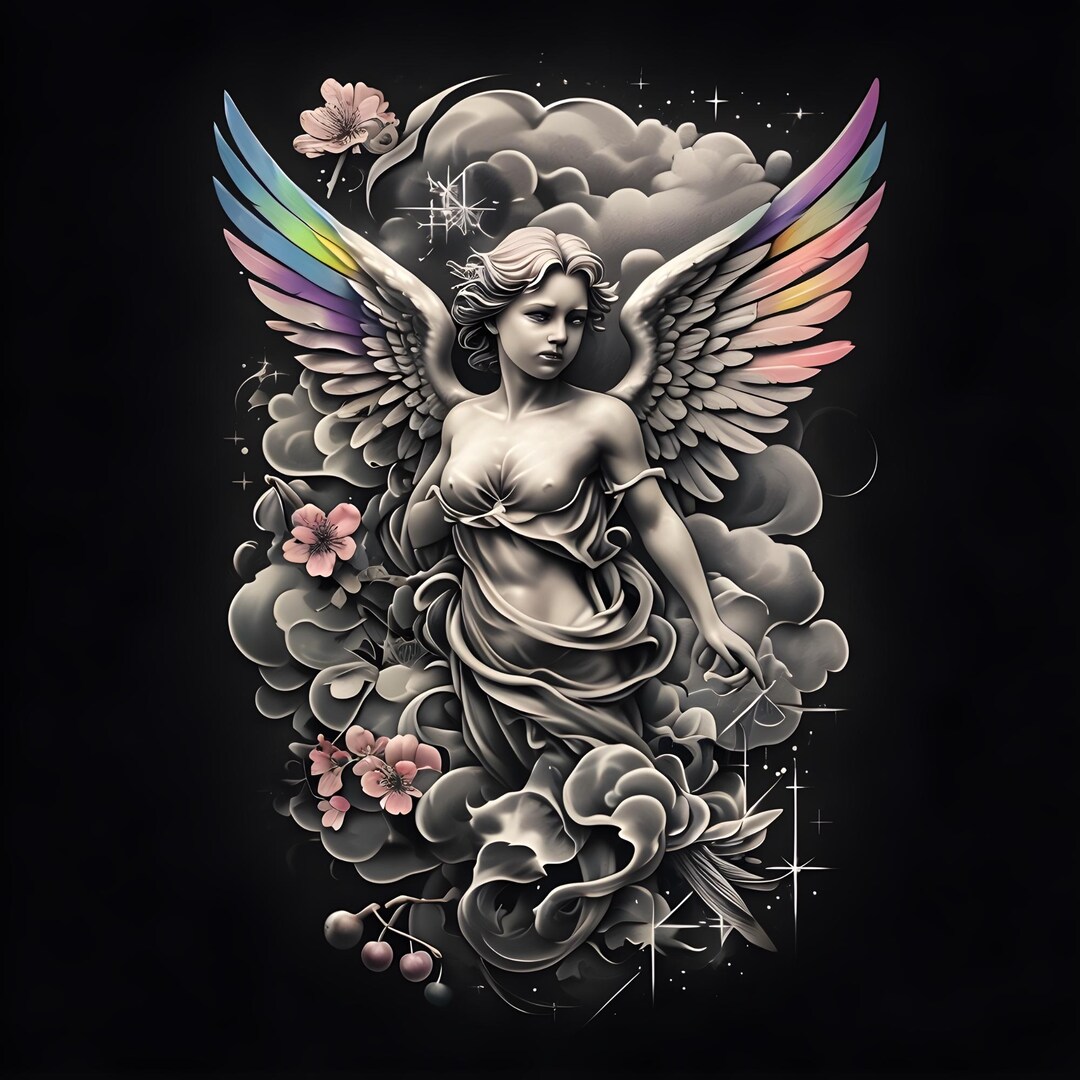 Celestial Angel Art, Angelic Digital PDF Download, Spiritual Wall Decor ...