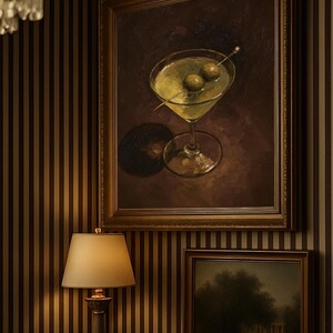 Gift for Housewarming Martini Still Life Cocktail Art Vintage Martini ...