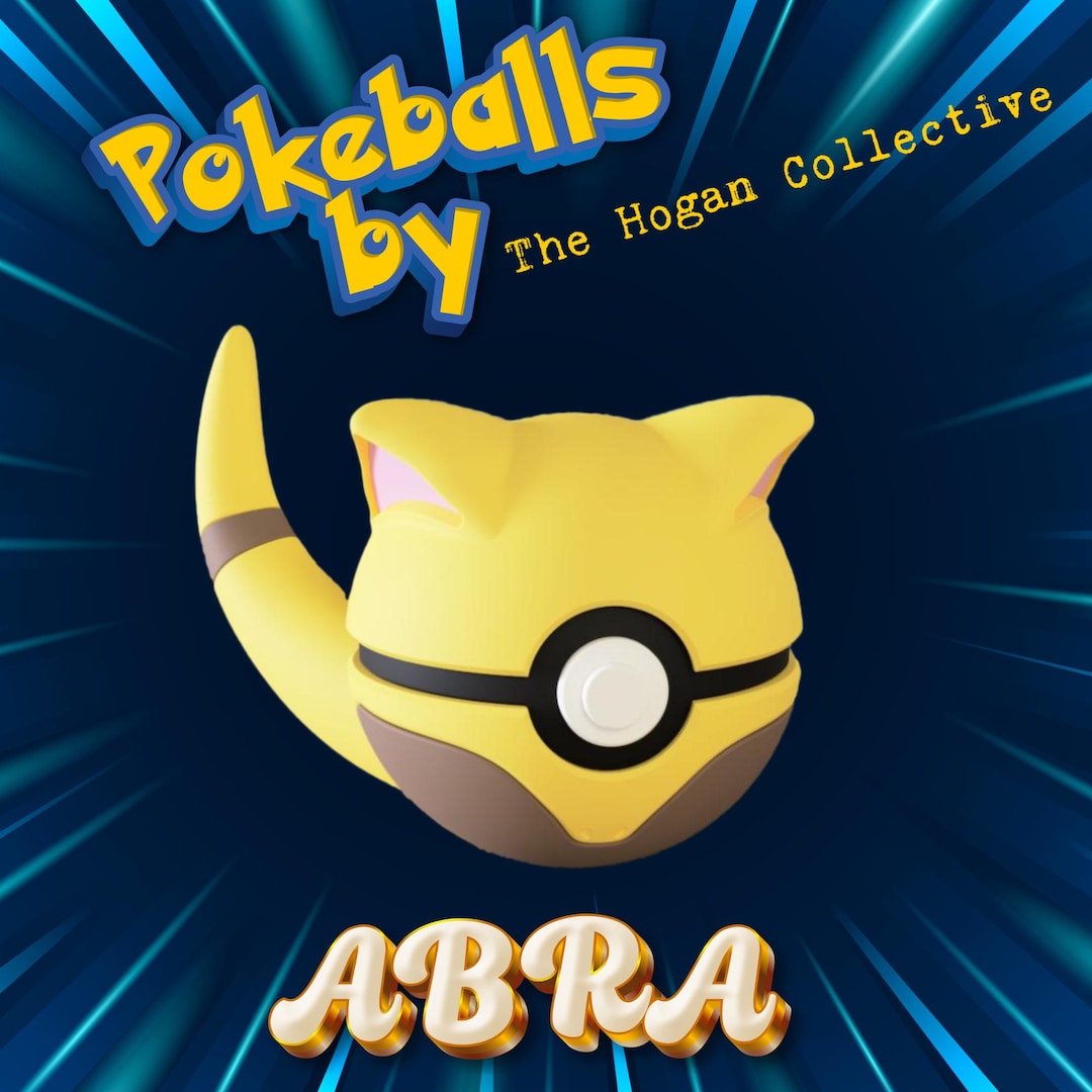 3d-printed Pokéball! Abra- Cosplay & Gifts! High-quality Designs. Catch ...
