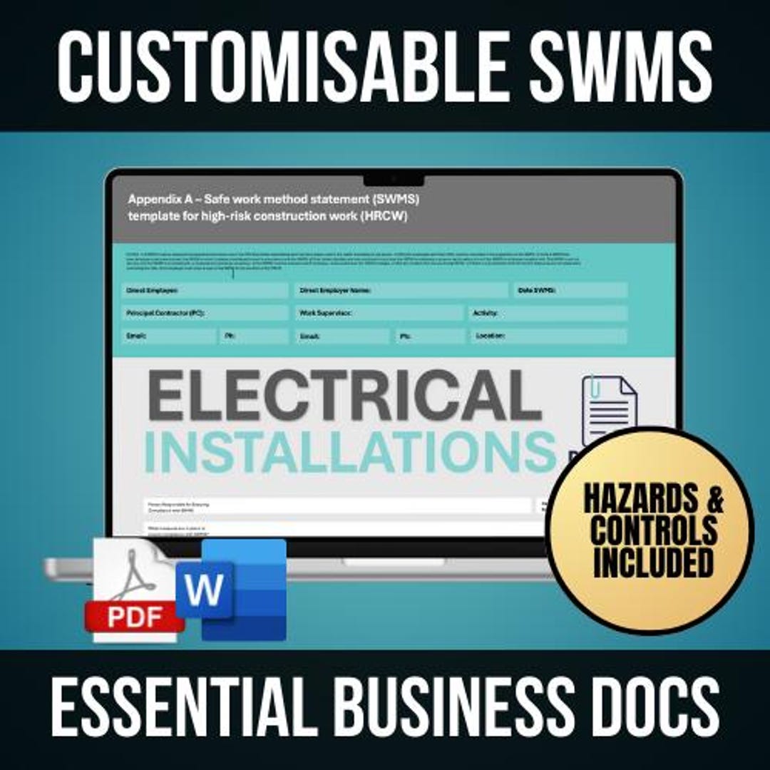 Swms/risk Assessment - Energised Electrical Installations, Safe Work ...