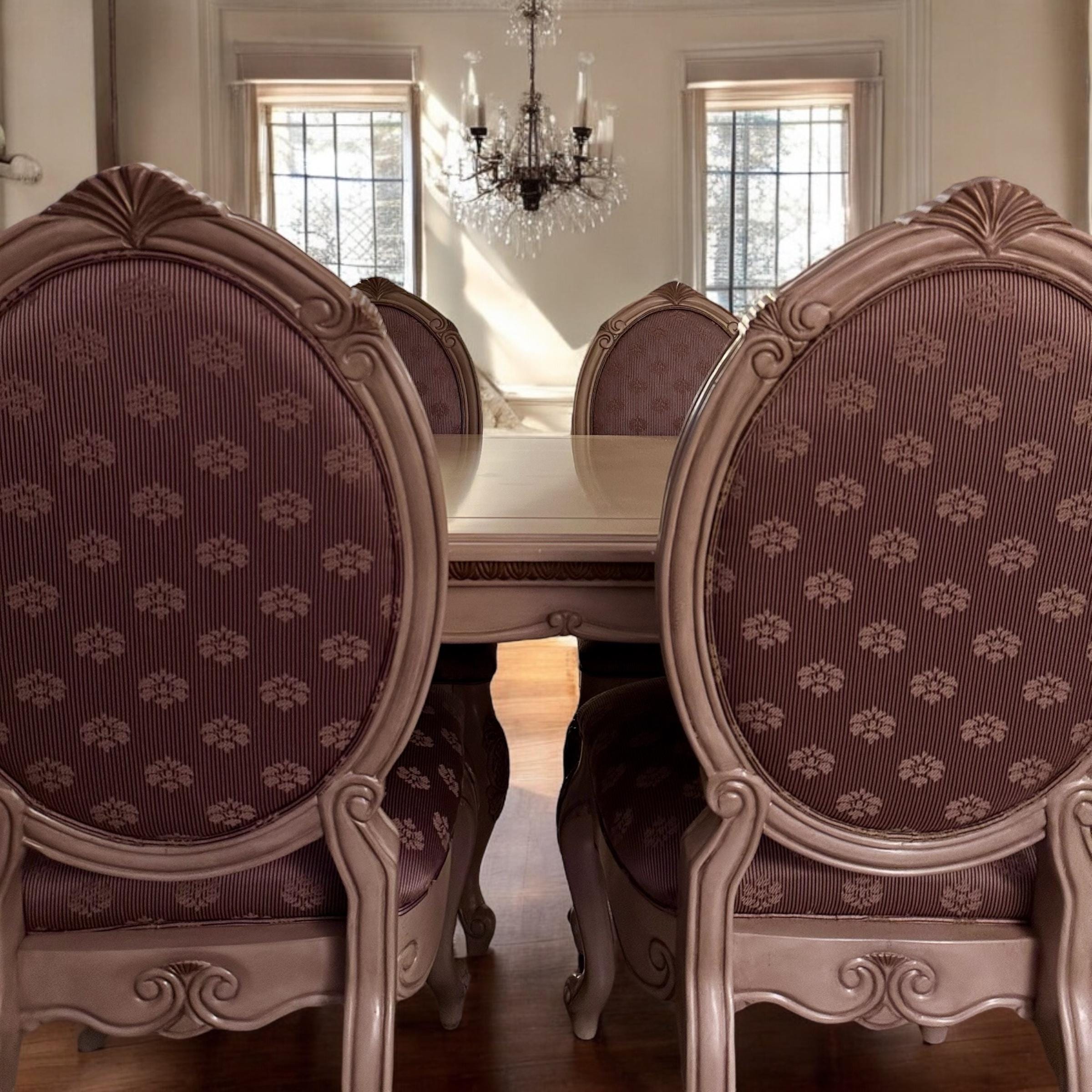 Authentic AICO Michael Amini Lavelle Classic Pearl Dining Set - Table W ...