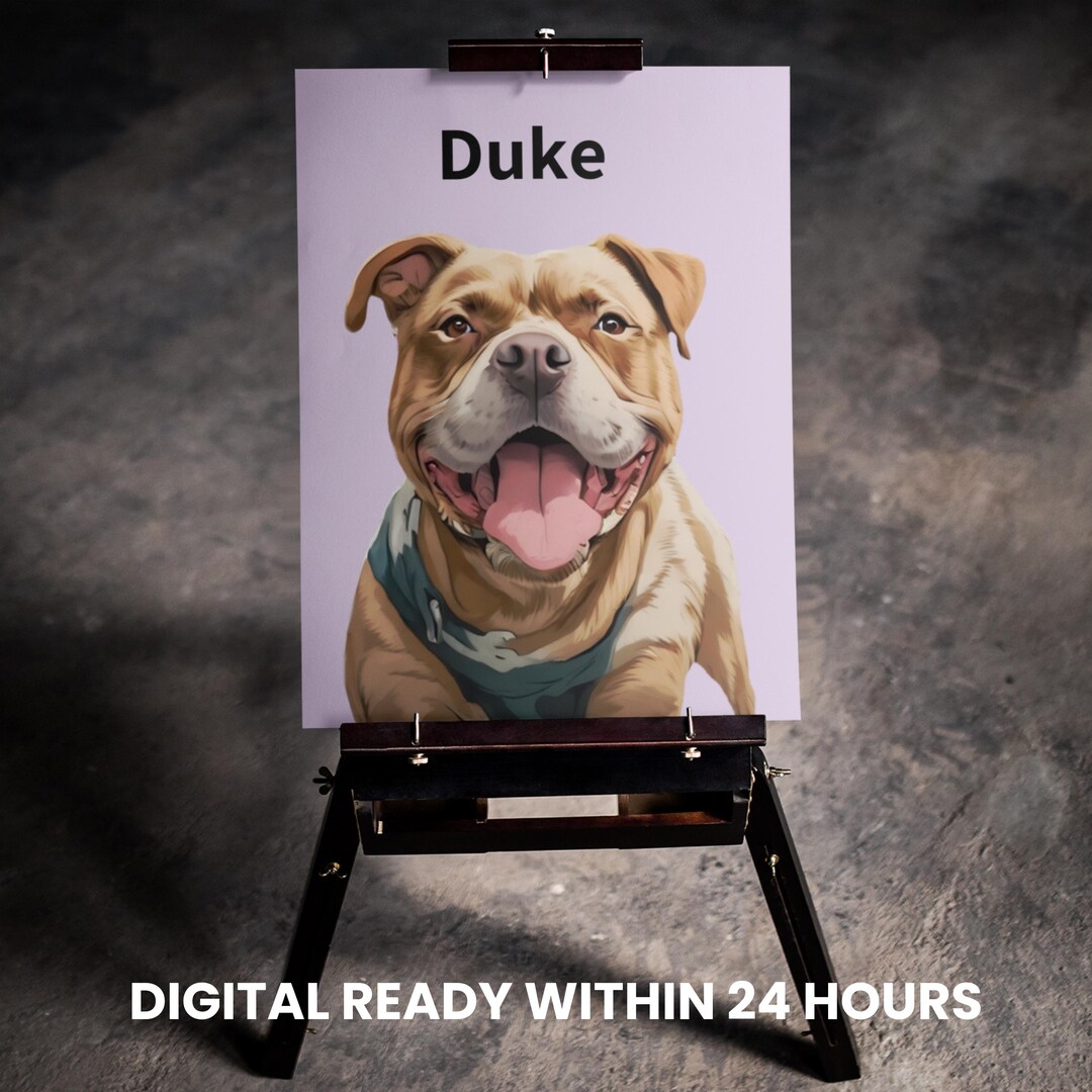 Custom Pet Portrait Using Pet Photo, Personalized Dog Portrait, Custom ...