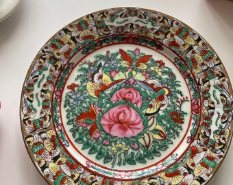 Chinese Canton Rose Bowl - Etsy