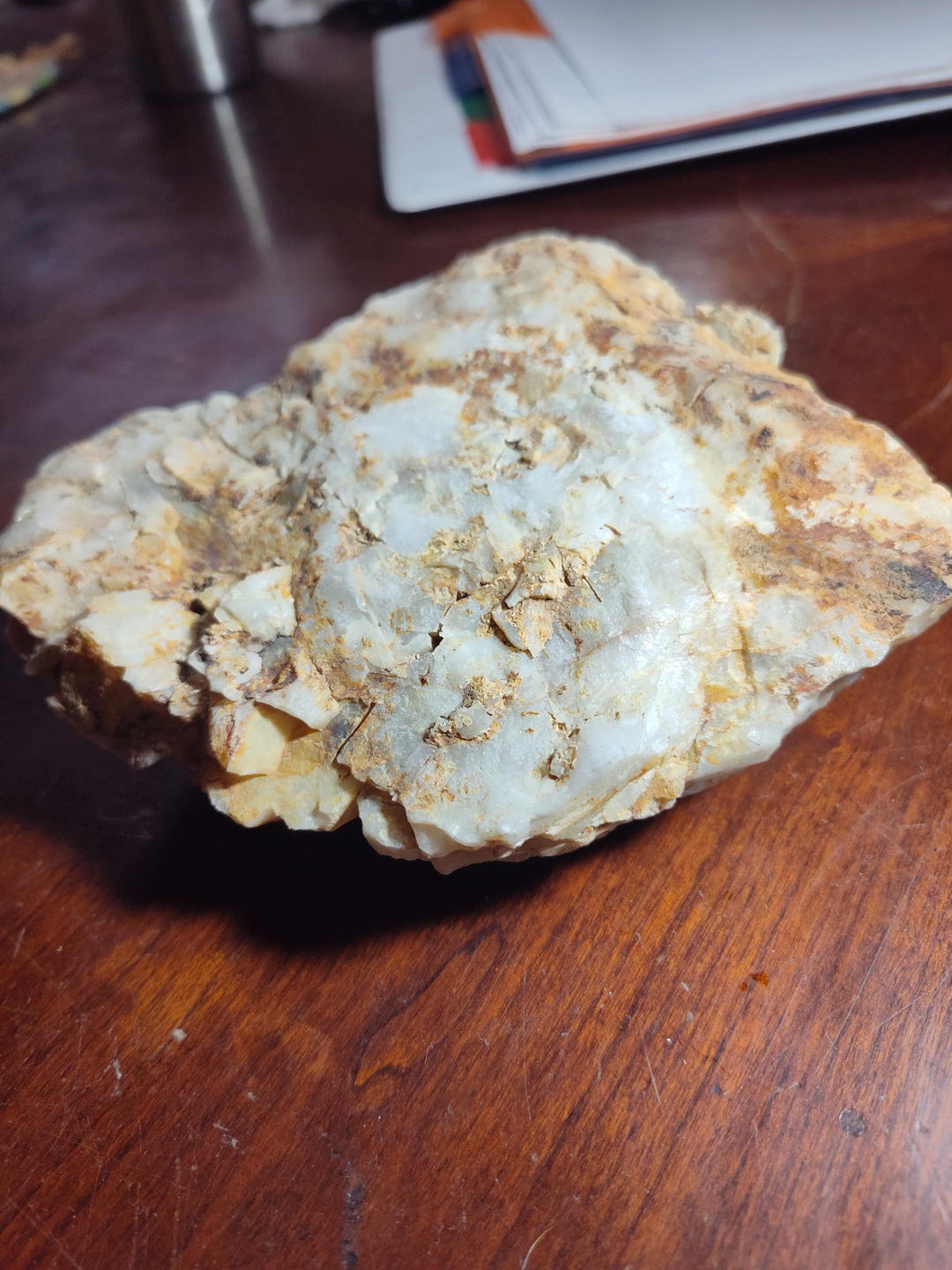 Raw, Milky Quartz With Iron (fe) Stained Veins - Etsy