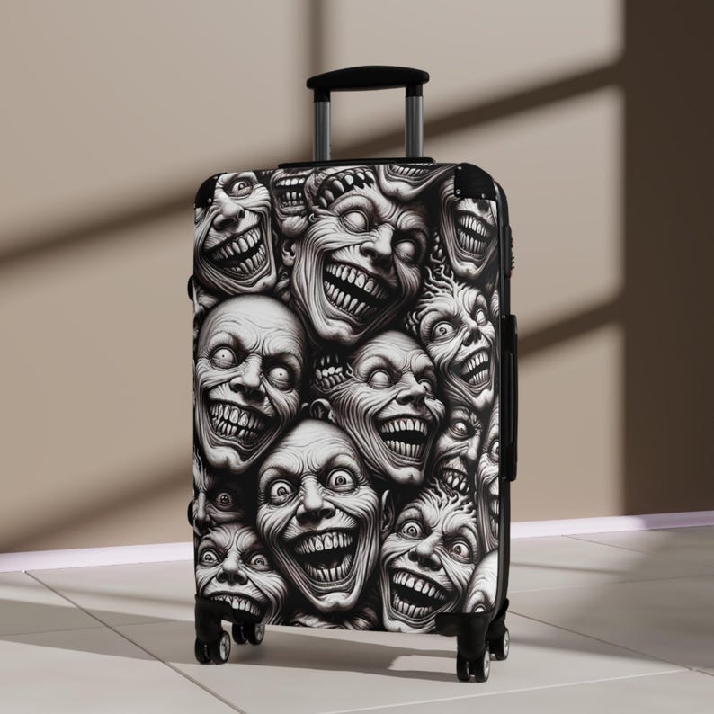 Spooky Horror-themed Suitcase, Unique Travel Luggage, Halloween Decor ...
