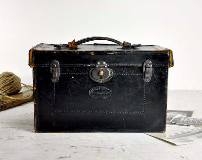 Vintage Leather Camera Case / Vintage Camera Bag / Black Leather Case ...