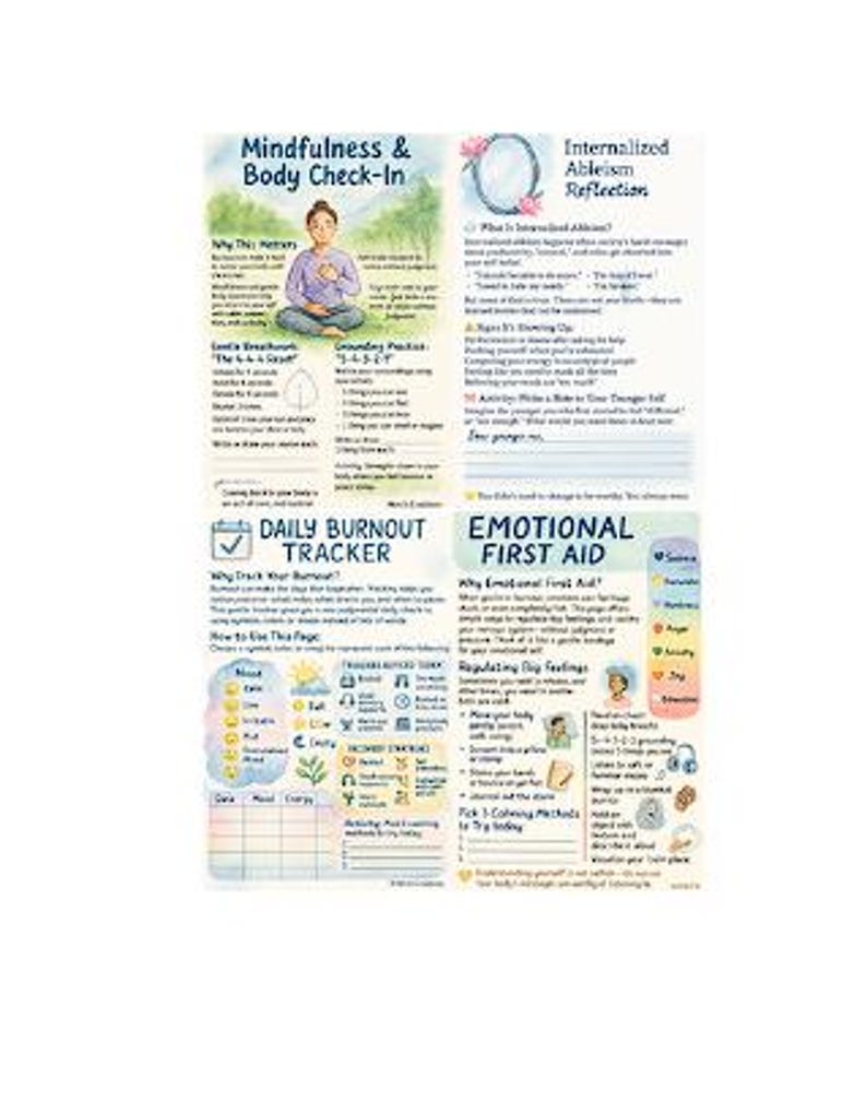 Autistic Burnout Workbook From Overwhelm to Balance – Practical Tools ...