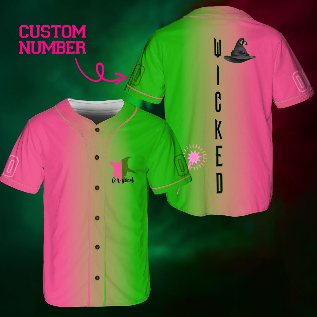 Custom Wicked Jersey Shirt, Elphaba and Glinda Jersey, Musical Gifts ...