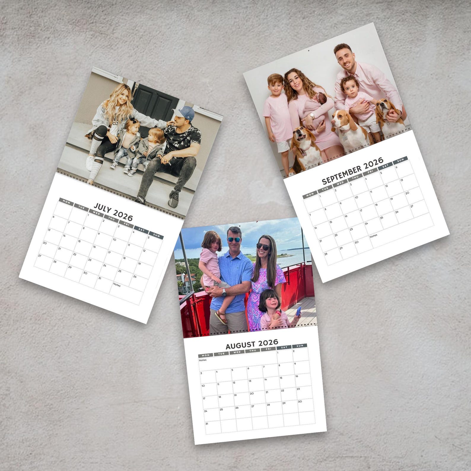 Personalized Family Photo Wall Calendar, Custom Picture Calendar, Make ...