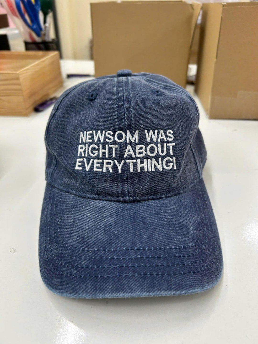 Embroidered Newsom Was Right About Everything Hat, Make America Woke ...