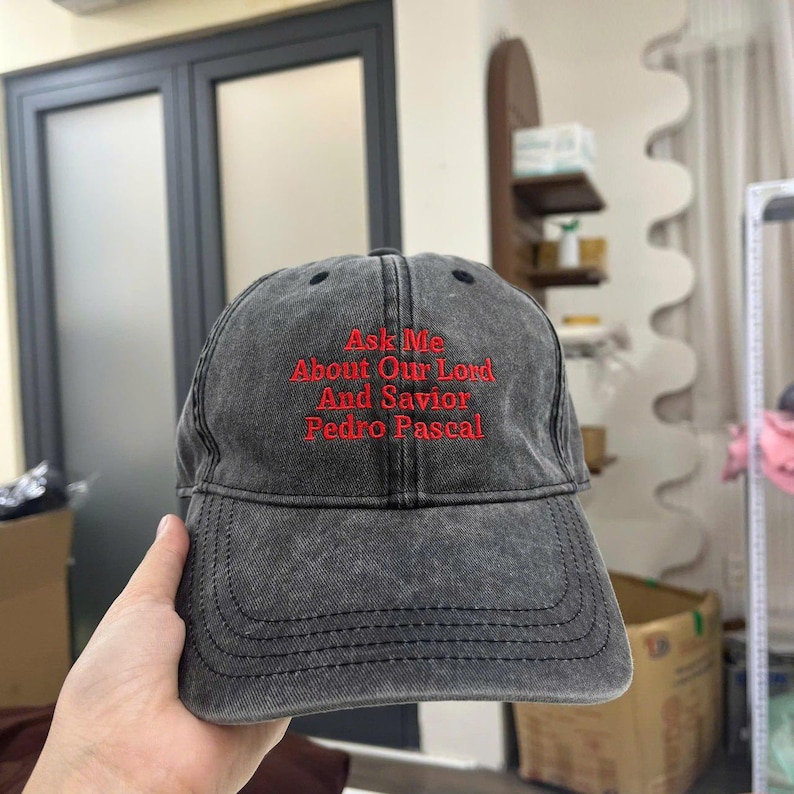 Embroidered Pedro Pascal Fan Hat, Cool Mom Hat, Movie Lover Gift, Pedro ...