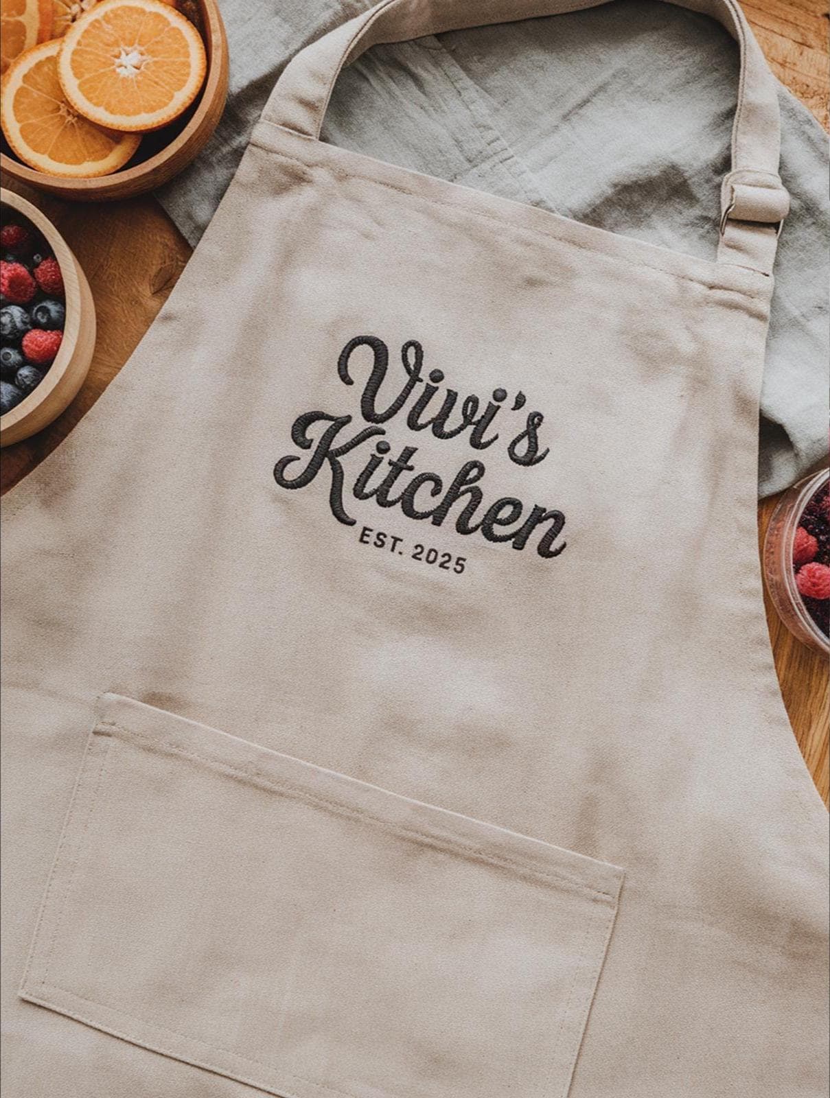 Embroidered Custom Apron, Customized Apron, Kitchen Apron, Personalized ...