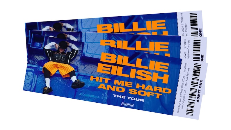 Billie Eilish Digital Concert Ticket Souvenir Printable Keepsake for ...