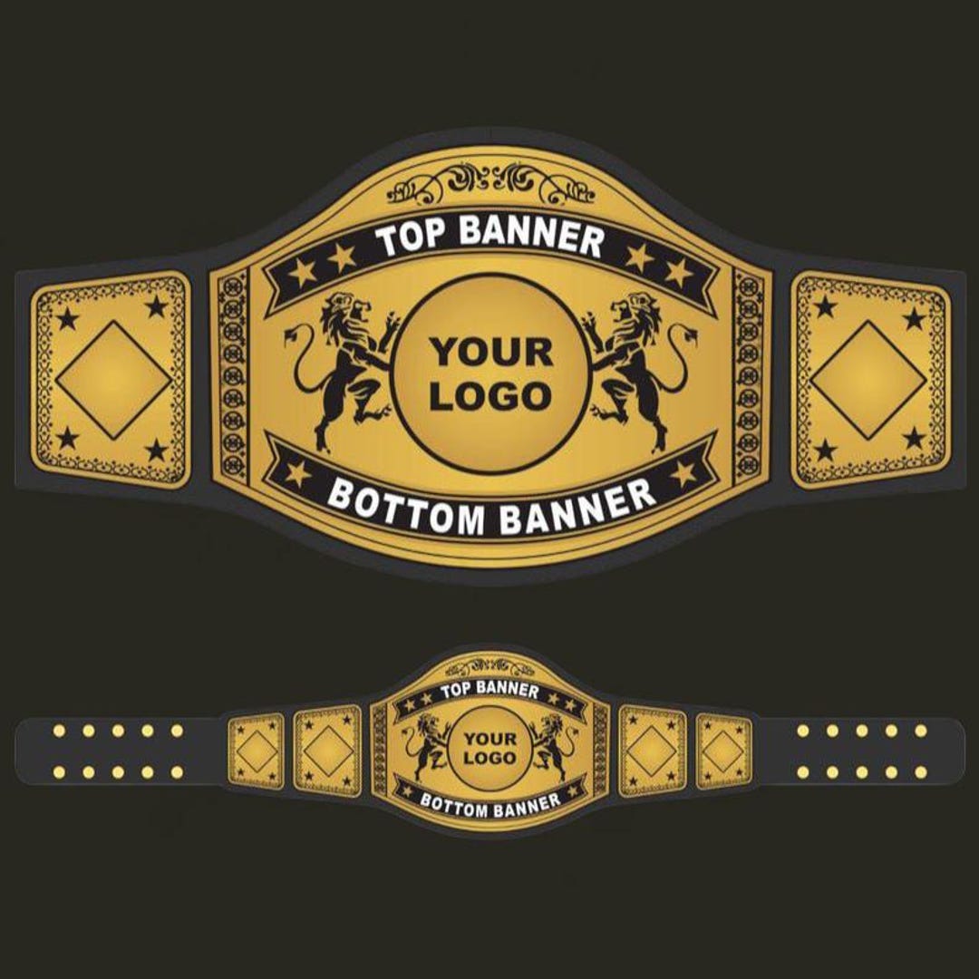 Customized Championship Belt-4mm Zinc Wrestling Trophy Belt for Awards ...