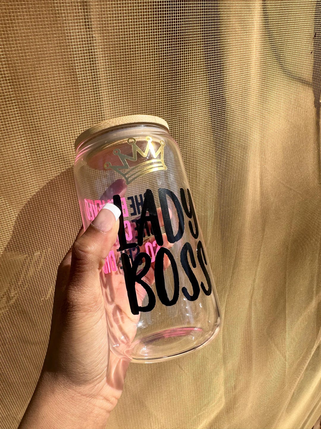 Lady Boss Glass Cup - Etsy