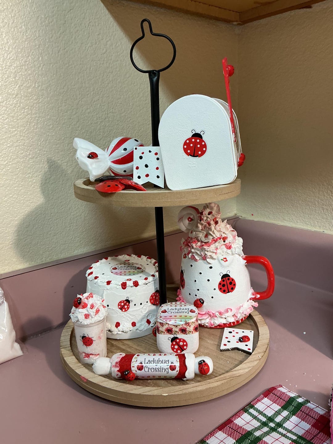 Ladybug Tiered Tray Display - Etsy