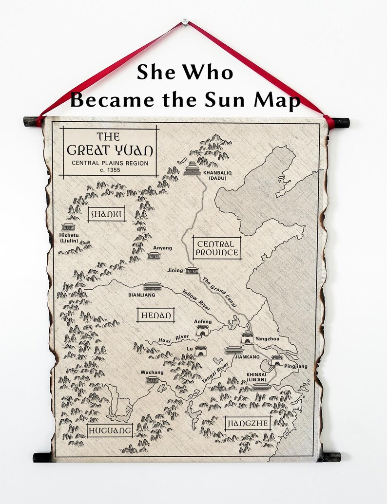 She Who Became the Sun Book Map on Handmade Scroll: Radiant Emperor ...