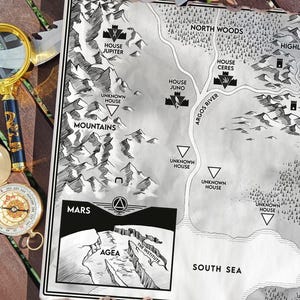 Red Rising Map - Handmade Scroll - FREE SHIPPING, Red Rising Saga Book ...