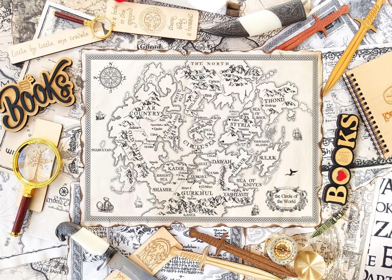 Circle of the World - First Law Map: Fantasy Wall Art, the Blade Itself ...
