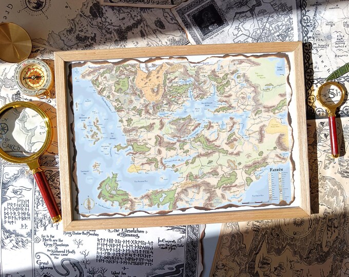 Toril World Map: Dungeons and Dragons, Pathfinder (PNG Download) - Etsy ...