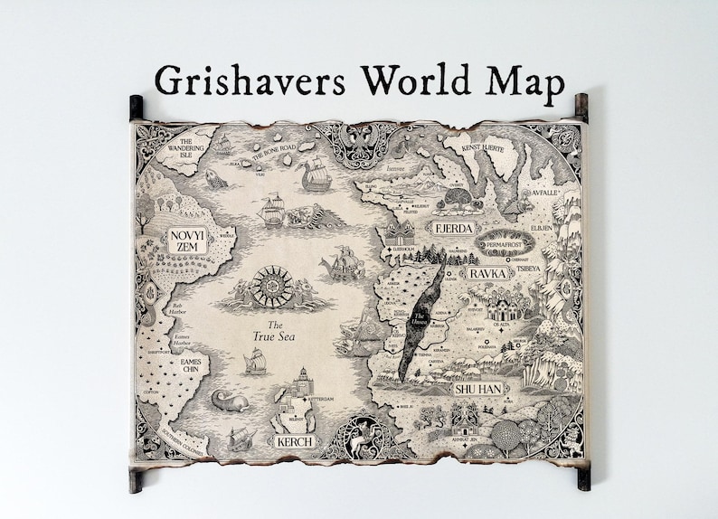 Grishaverse World Map Handmade Scroll: Shadow and Bone Book Art - Etsy