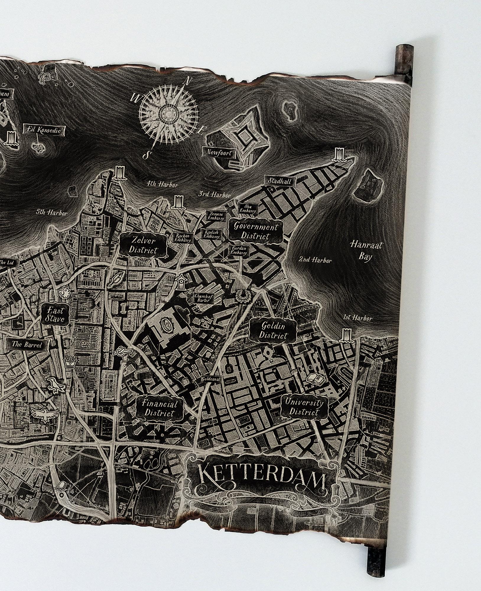Six of Crows Ketterdam Map: Handmade Grishaverse Scroll - Etsy