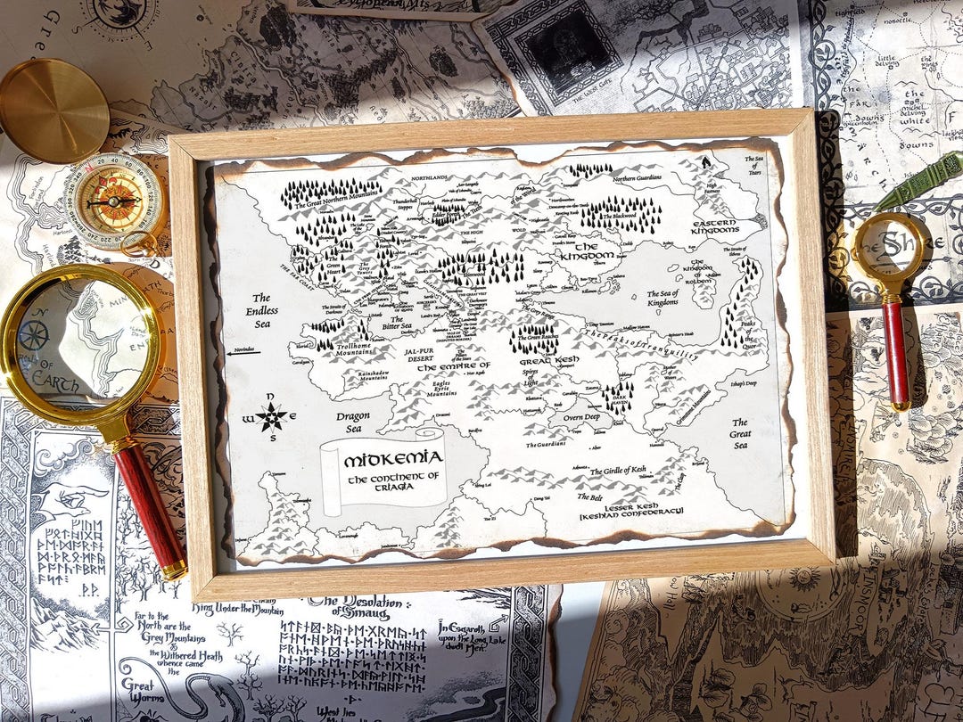 World of Midkemia: the Riftwar Cycle Map, Raymond E. Feist Fantasy Wall ...