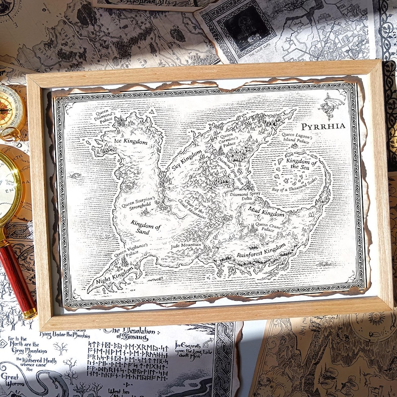 Map of Pyrrhia Wings of Fire - Etsy