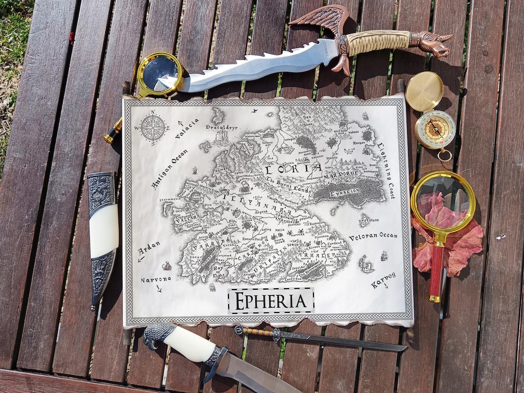 Epheria Map Scroll: the Bound and the Broken, Handmade Bookish Gift - Etsy