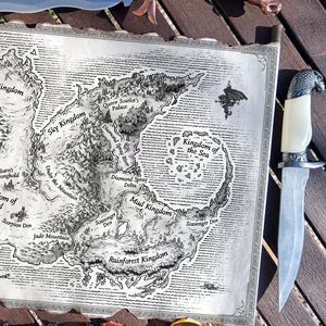 Pyrrhia Map Scroll: Wings of Fire Inspired Dragon Art - Etsy