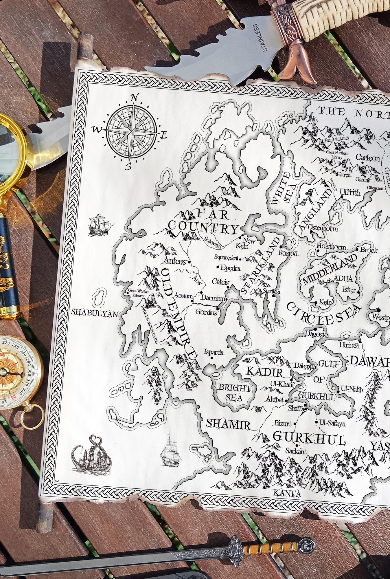 First Law Map - Circle of the World - Handmade Scroll - FREE SHIPPING ...