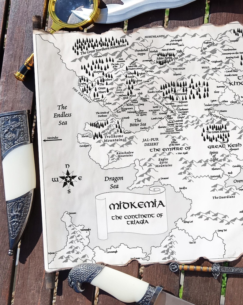 Midkemia Map Scroll: Riftwar Cycle, Raymond E. Feist, Handmade - Etsy