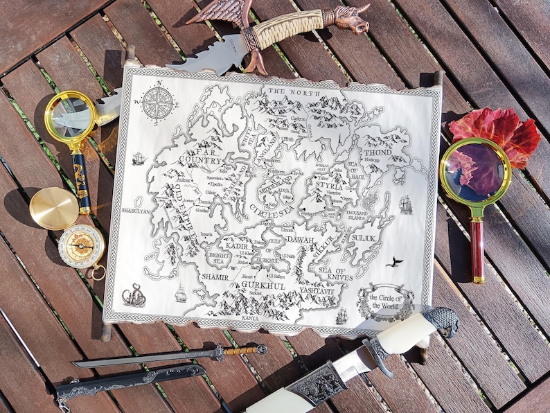 First Law Map - Circle of the World - Handmade Scroll - FREE SHIPPING ...