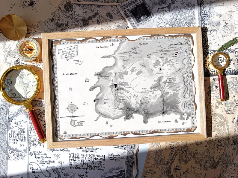 The Wheel of Time World Map, Fan Art Inspired by Popular Fantasy Books ...