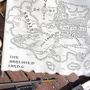 Banished Lands Map Scroll: the Faithful and the Fallen, Malice Book ...