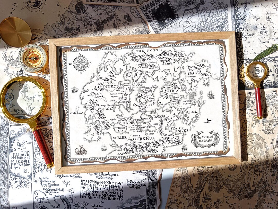 Circle of the World - First Law Map: Fantasy Wall Art, the Blade Itself ...