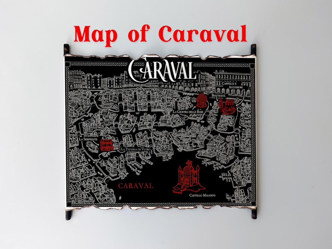 Caraval Map on Handmade Scroll: Stephanie Garber Book Series, Bookish ...