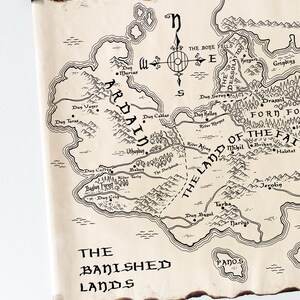 Banished Lands Map Scroll: the Faithful and the Fallen, Malice Book ...
