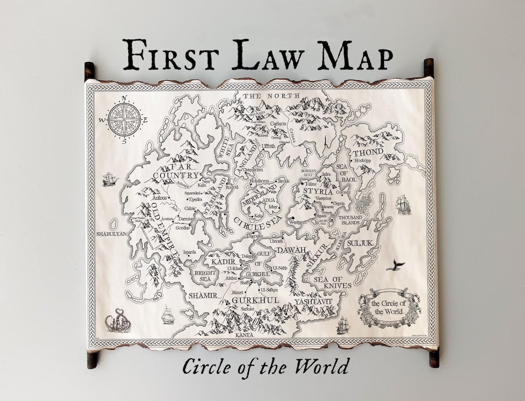 First Law Map - Circle of the World - Handmade Scroll - FREE SHIPPING ...