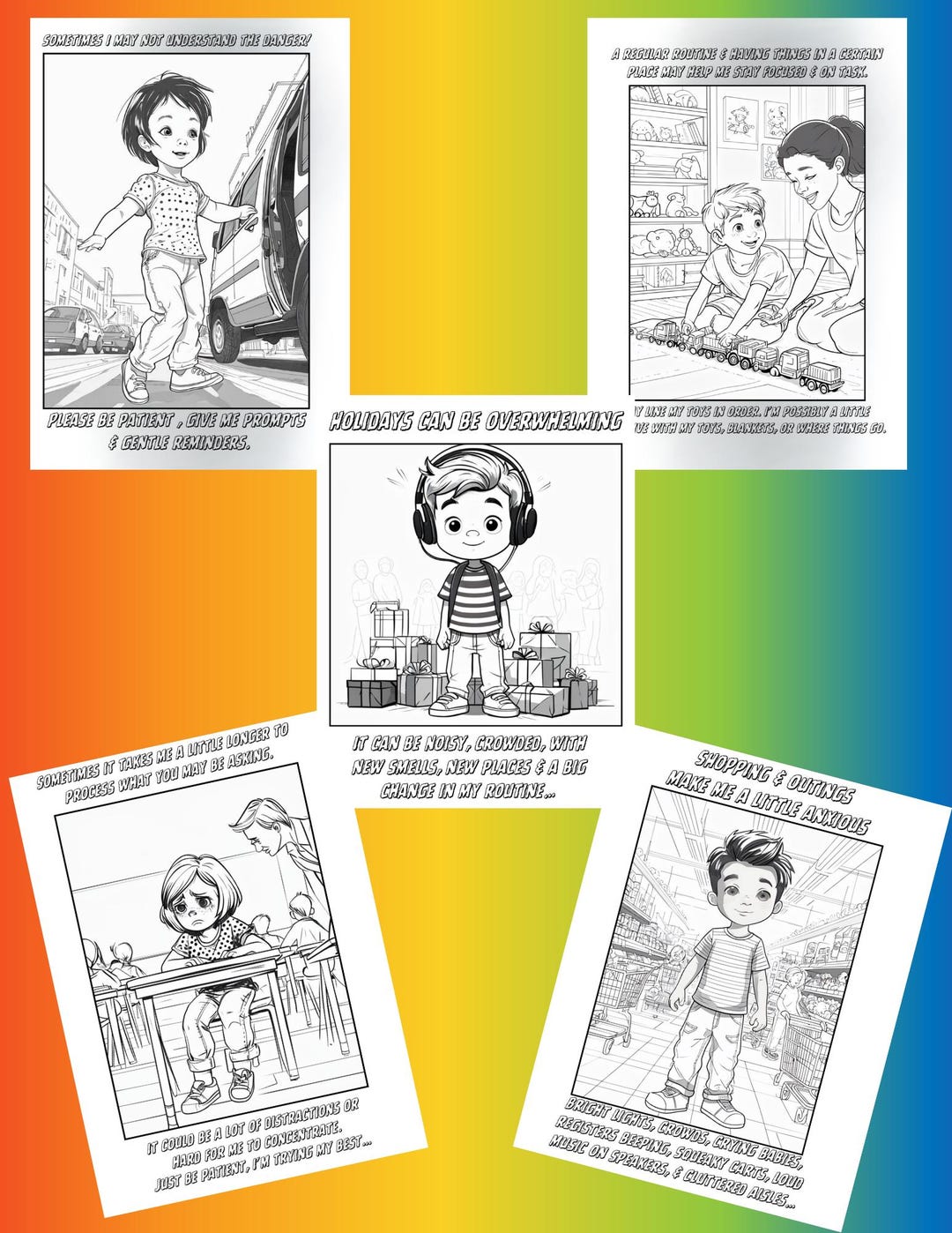 Autism Awareness Coloring Pages, Special Education, Autism Teacher ...