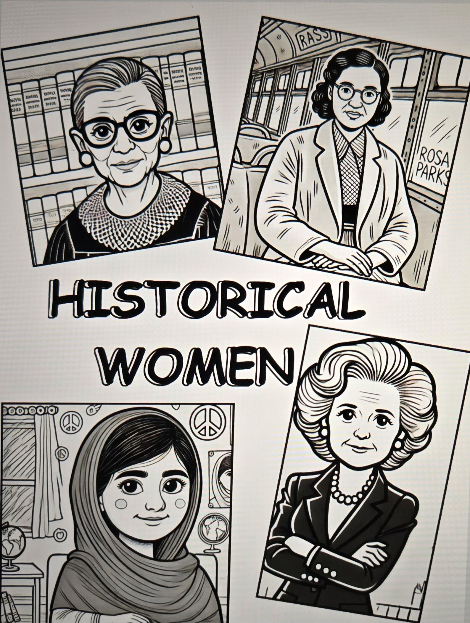 Historical Women Coloring Pages | Inspirational Female Leaders ...