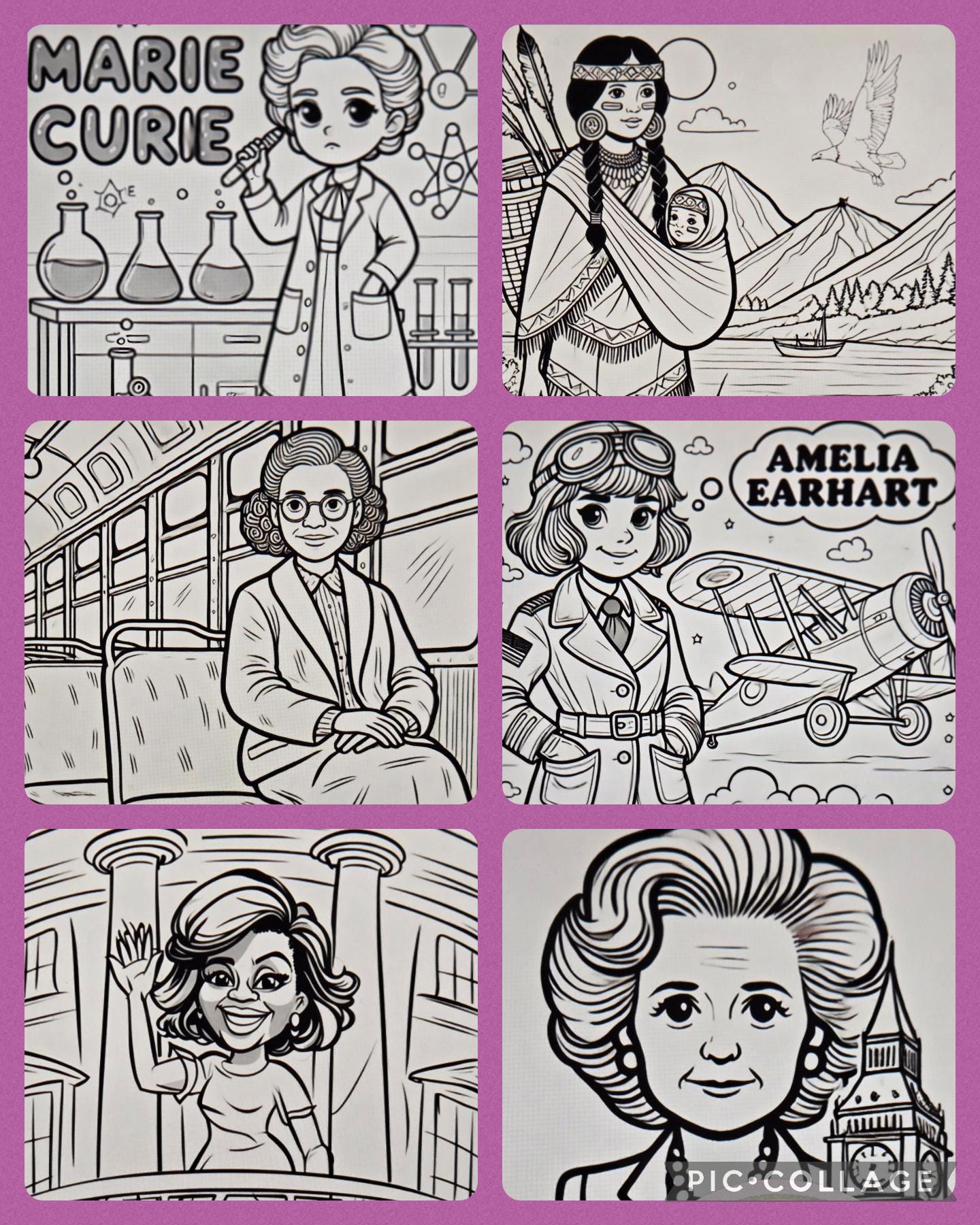 Historical Women Coloring Pages | Inspirational Female Leaders ...