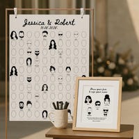 Unique Draw Your Face Wedding Guest Book, Funny Alternative Printable ...