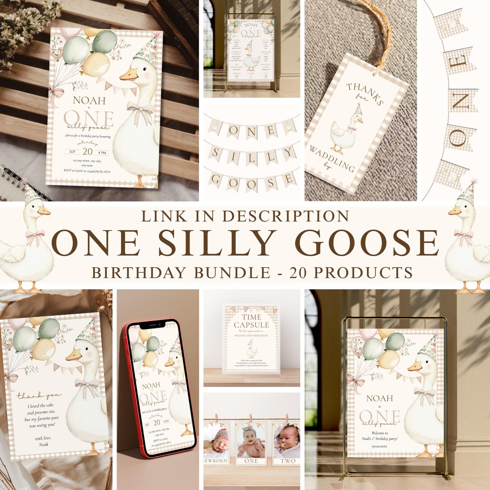 Adopt a Goose Sign & Certificate: One Silly Goose Party Favor (digital ...