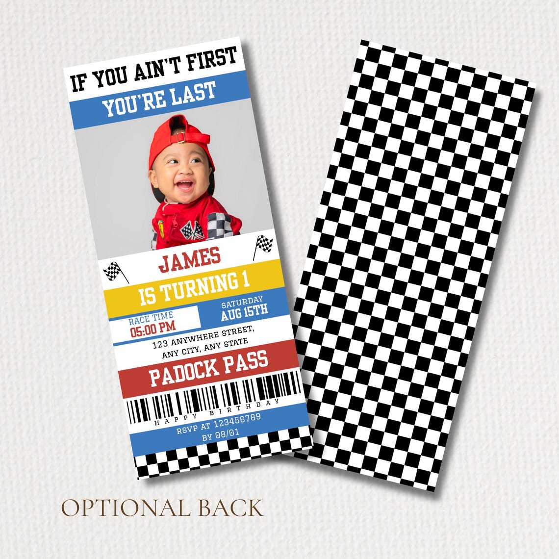 Ricky Bobby 1st Birthday Invitation: Talladega Nights Theme (canva ...