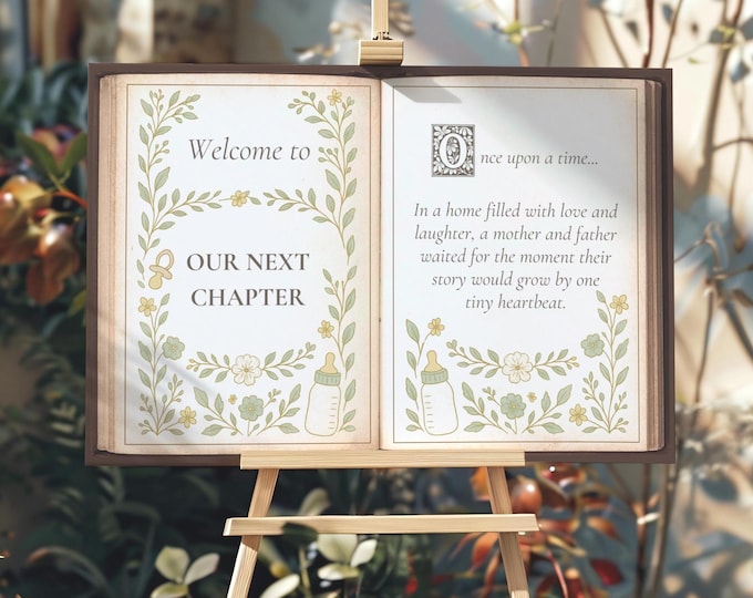 Storybook Voyage Backdrop - Personalized Baby Shower or Birthday ...