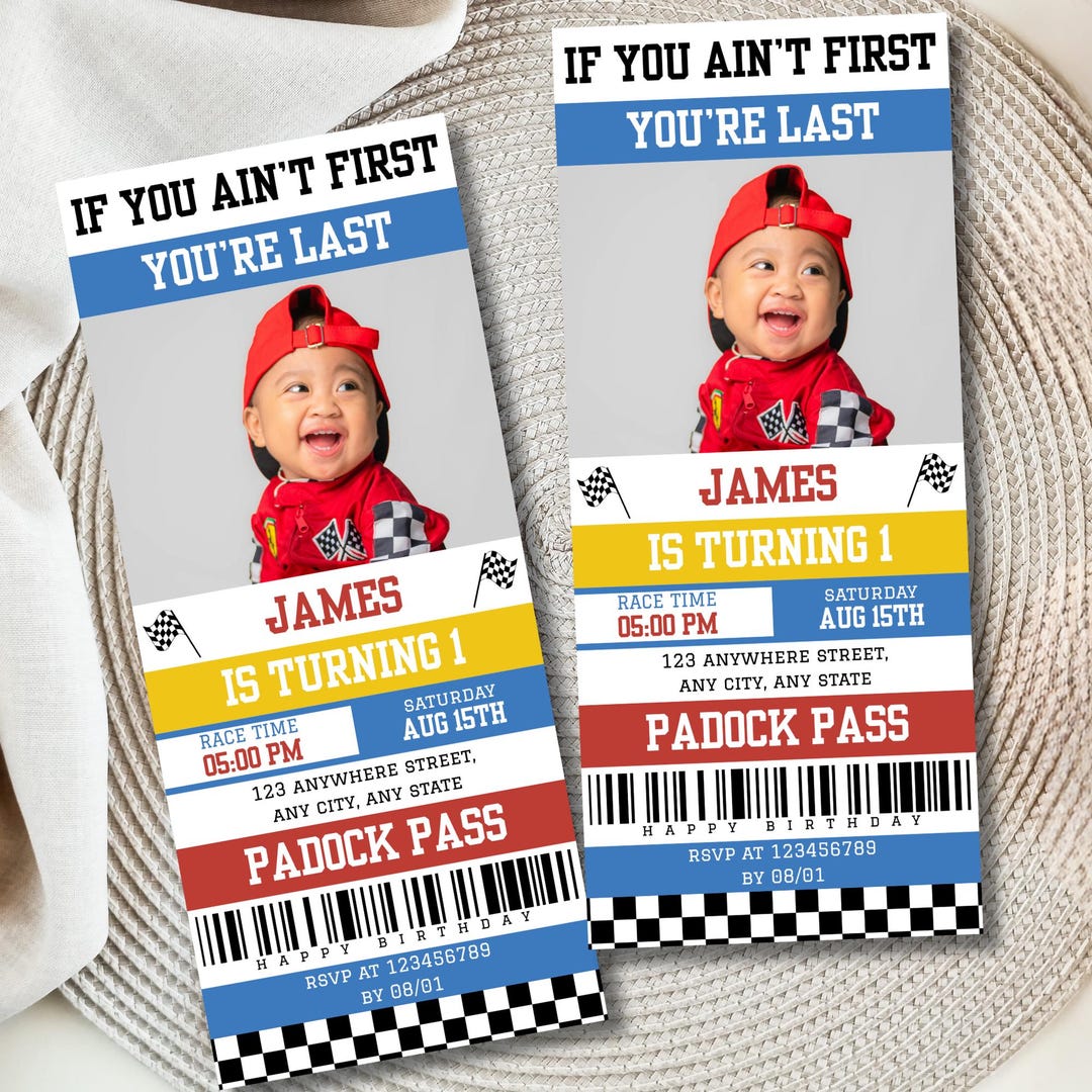 Ricky Bobby 1st Birthday Invitation: Talladega Nights Theme (canva ...