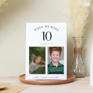 When We Were Age Photo Table Number, Childhood Photos, (digital ...