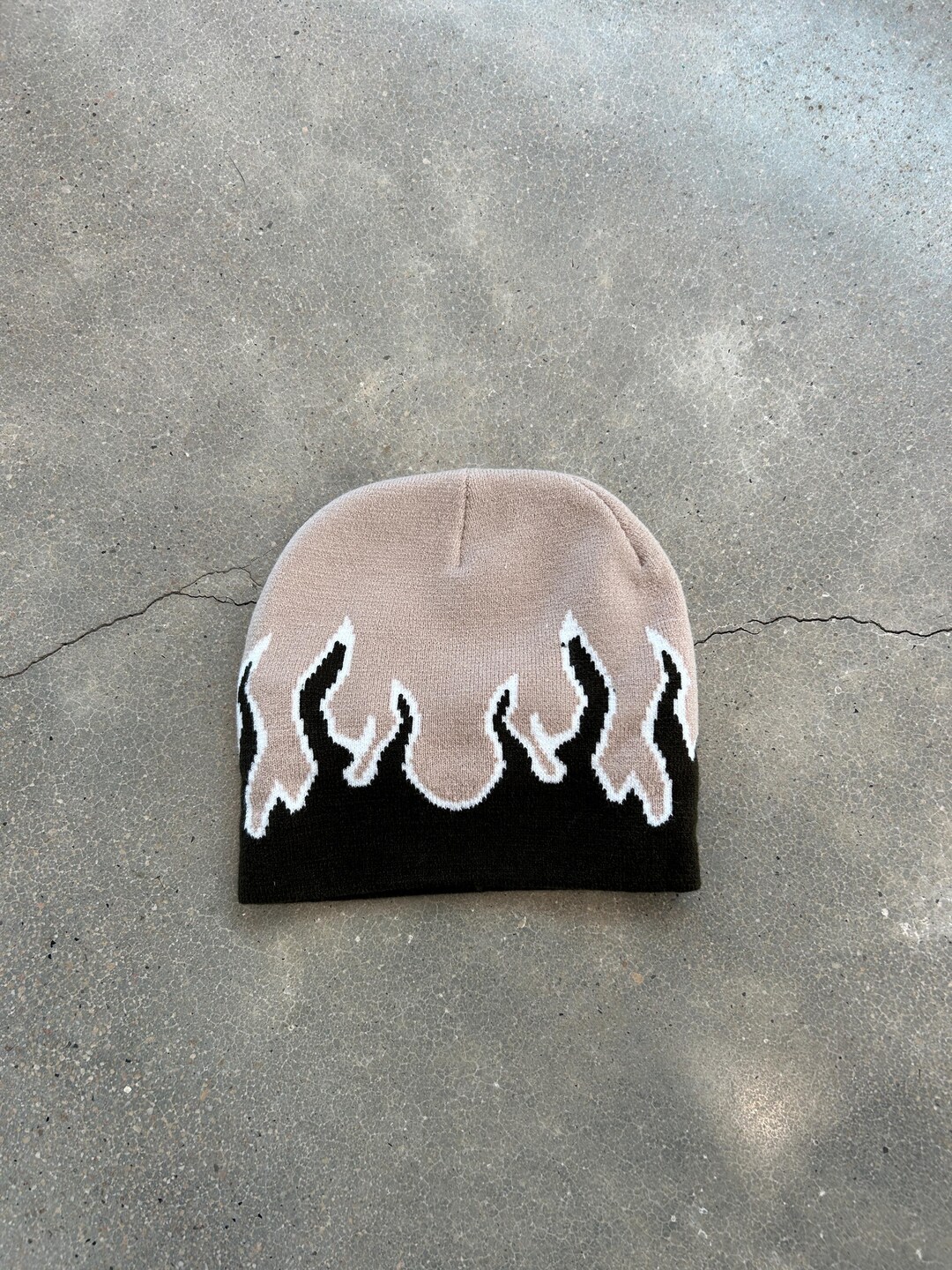 Vintage Flame Beanie Toque Skullcap Y2K Style - Etsy