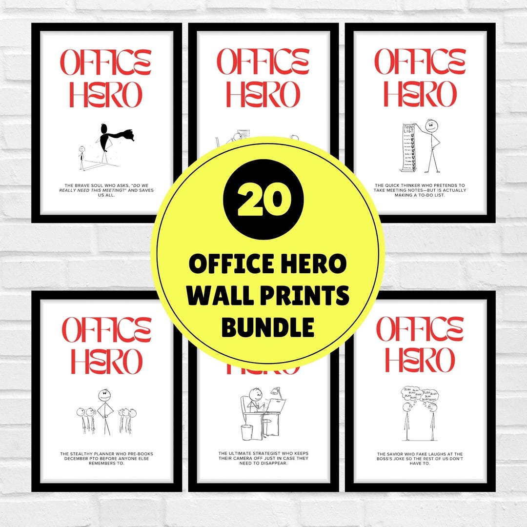 Funny Office Print Bundle | Office Wall Art | Home Office Decor ...